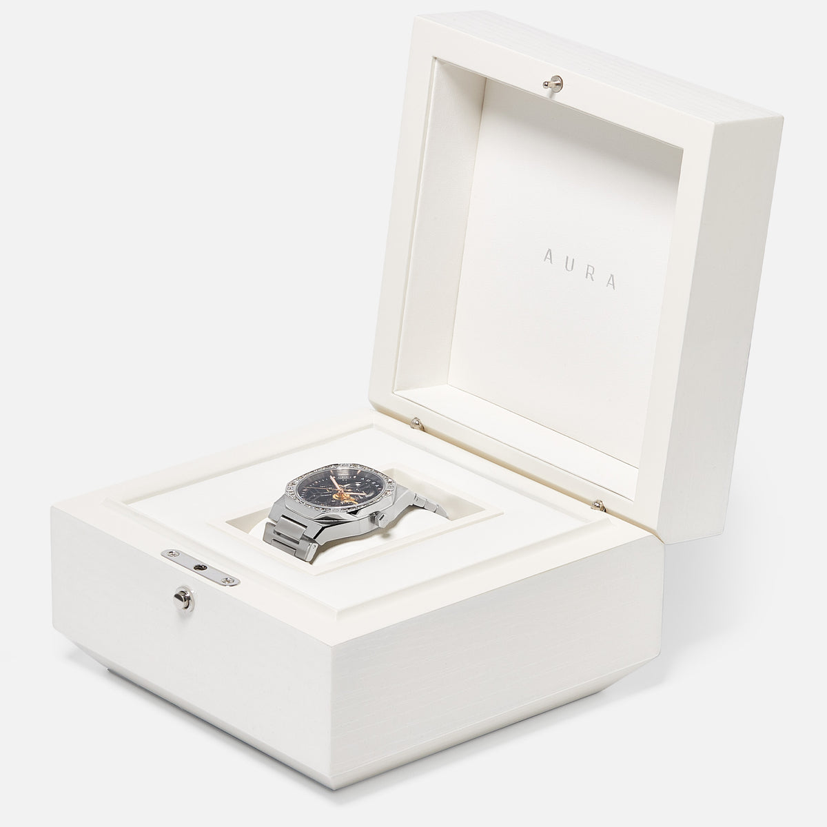 Skeleton 002: Steel/Moissanite – AURA